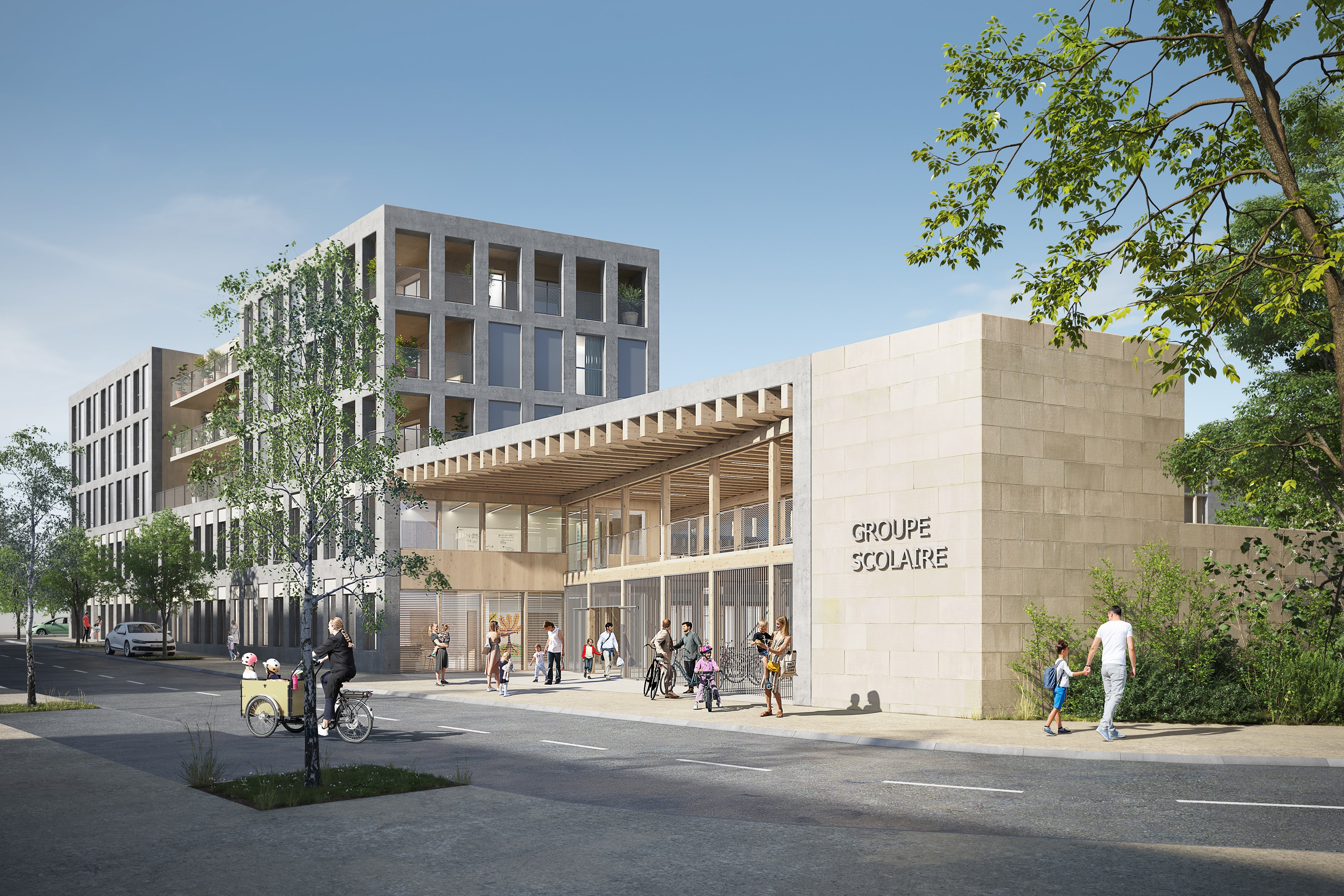Groupe scolaire & Logements | Marjan Hessamfar & Joe Vérons architectes ...